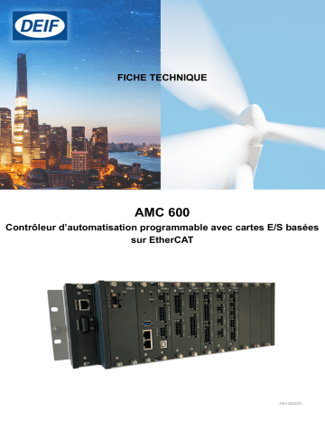 Deif AMC 600 Fiche technique | Fixfr